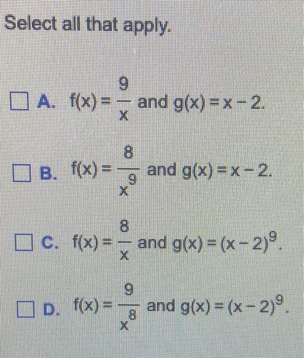 Solved Find f(x) and g(x) such that h(x)=(fog)(x) h(x)= | Chegg.com