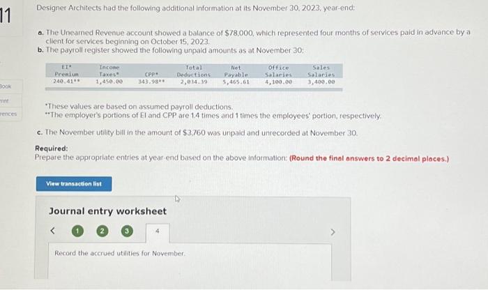 Solved Designer Architects had the following additional | Chegg.com