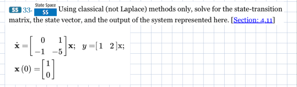 SS 33. State Space SS ﻿Using classical (not | Chegg.com