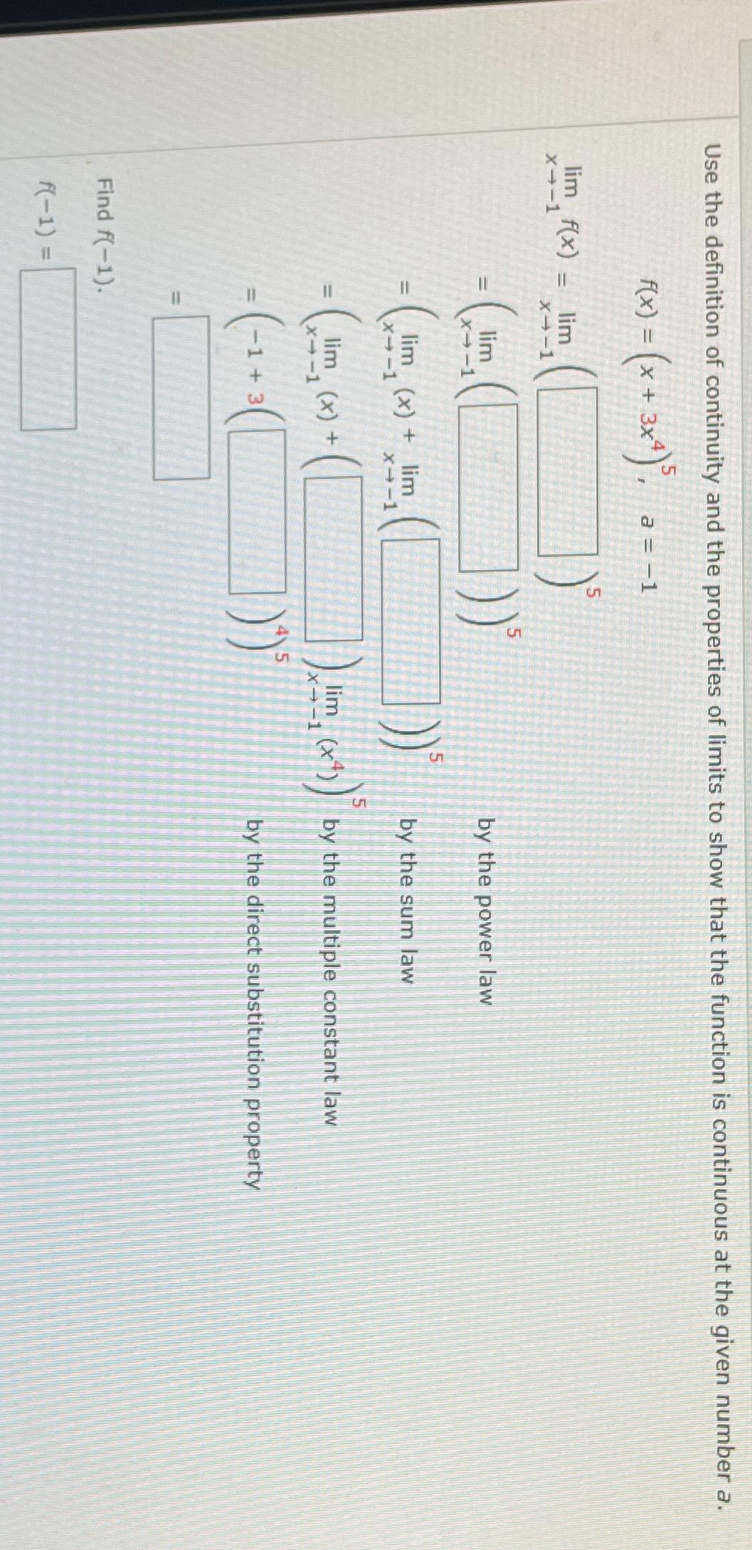 Solved \end{array}]Find f(-1).π(-1)= | Chegg.com