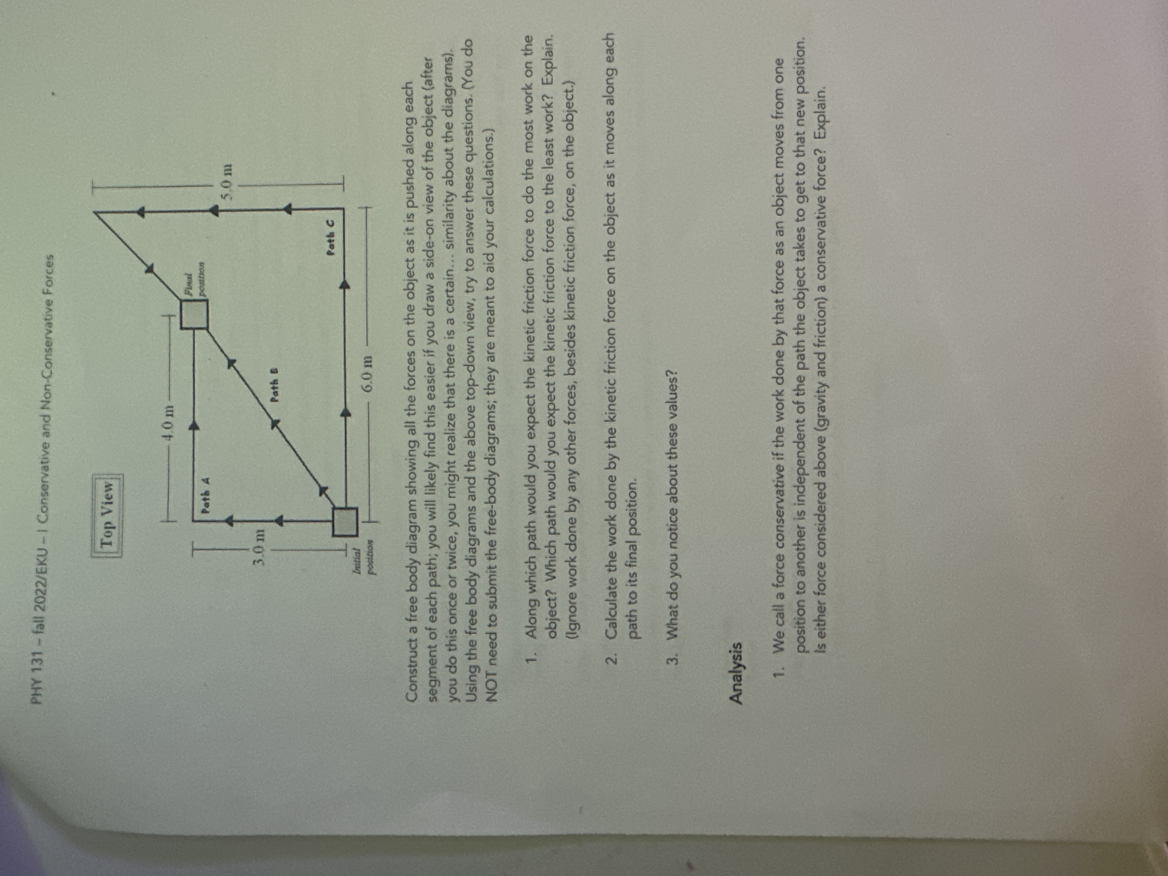 Solved PHY 131 - ﻿fall 2022/EKU - ﻿I Conservative and | Chegg.com