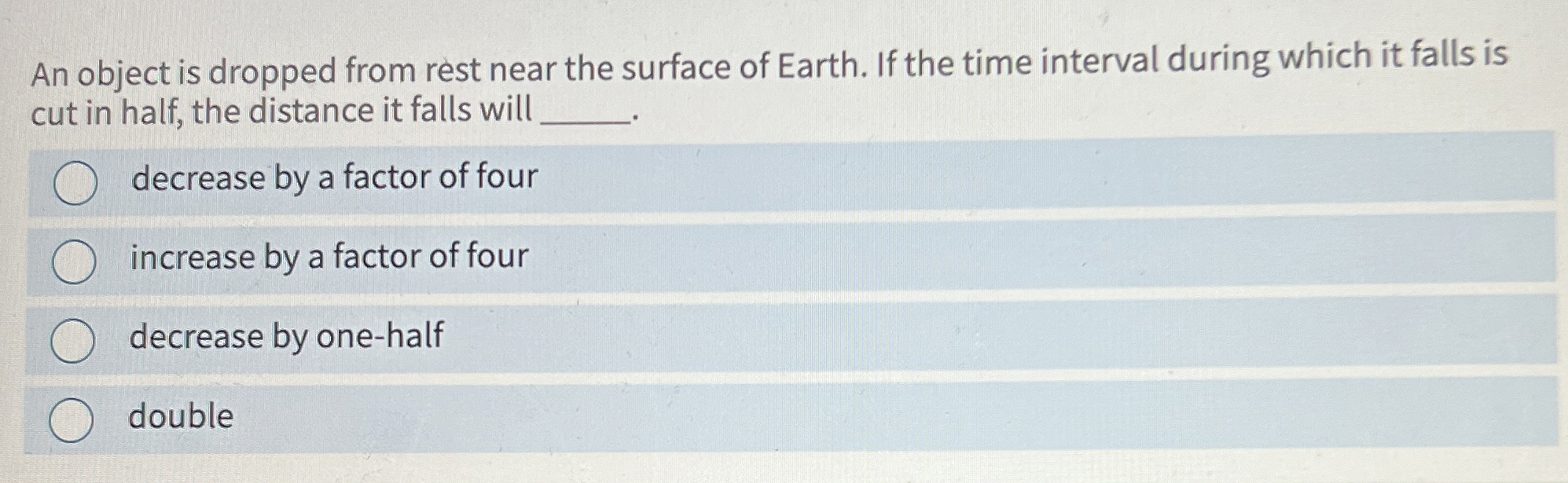 Solved An object is dropped from rest near the surface of | Chegg.com