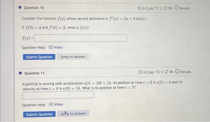 Solved Consider the function f(x) whose second derivative is | Chegg.com