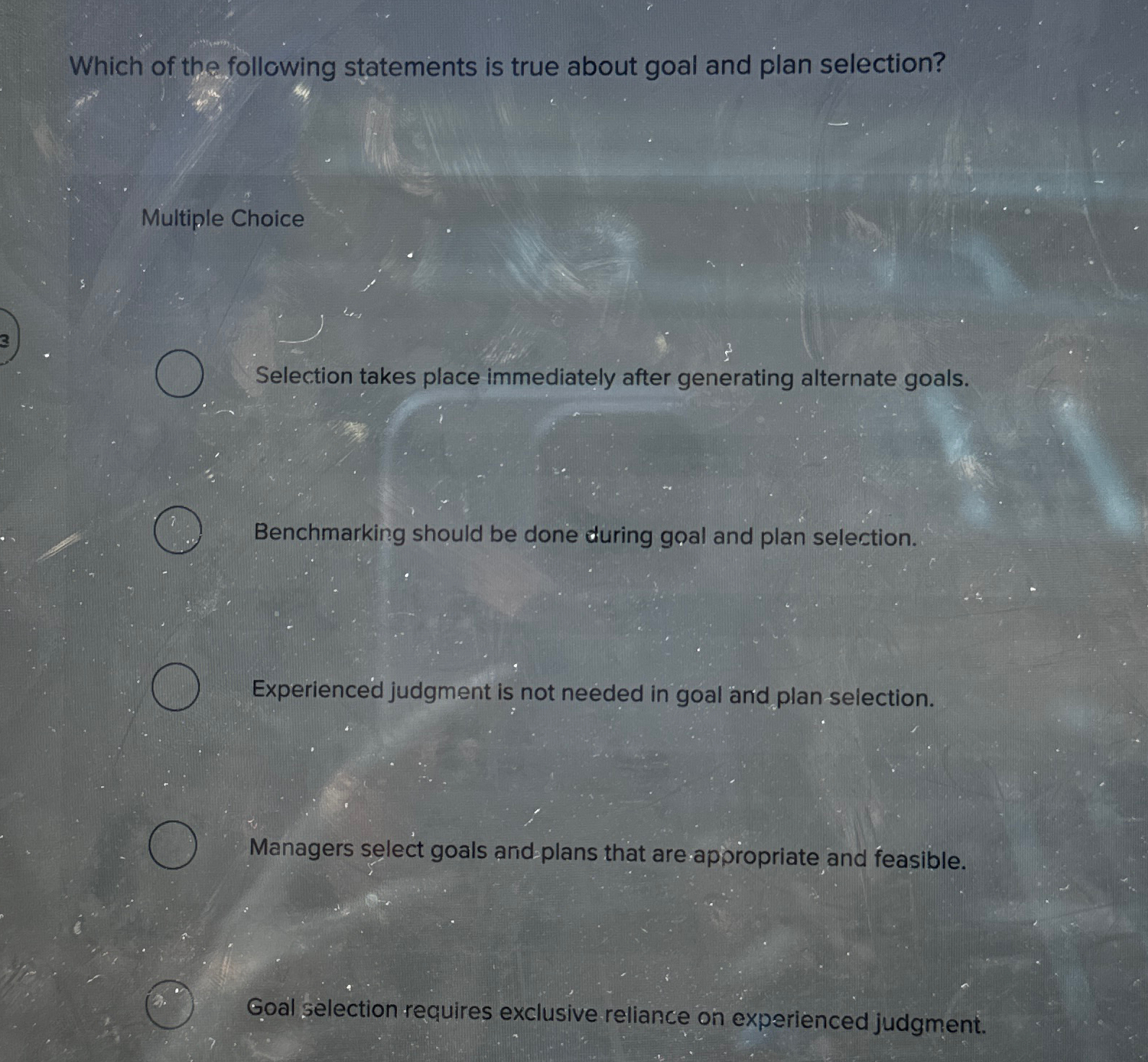 Solved Which of the following statements is true about goal | Chegg.com