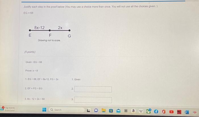 Solved Justify each step in the proof below (You may use a | Chegg.com
