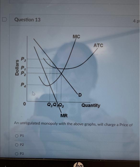 Solved Question 13 An unregulated monopoly with the above | Chegg.com