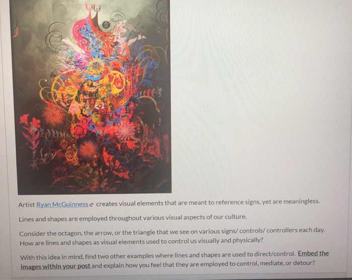 Solved Artist Ryan McGuinness e creates visual elements that | Chegg.com