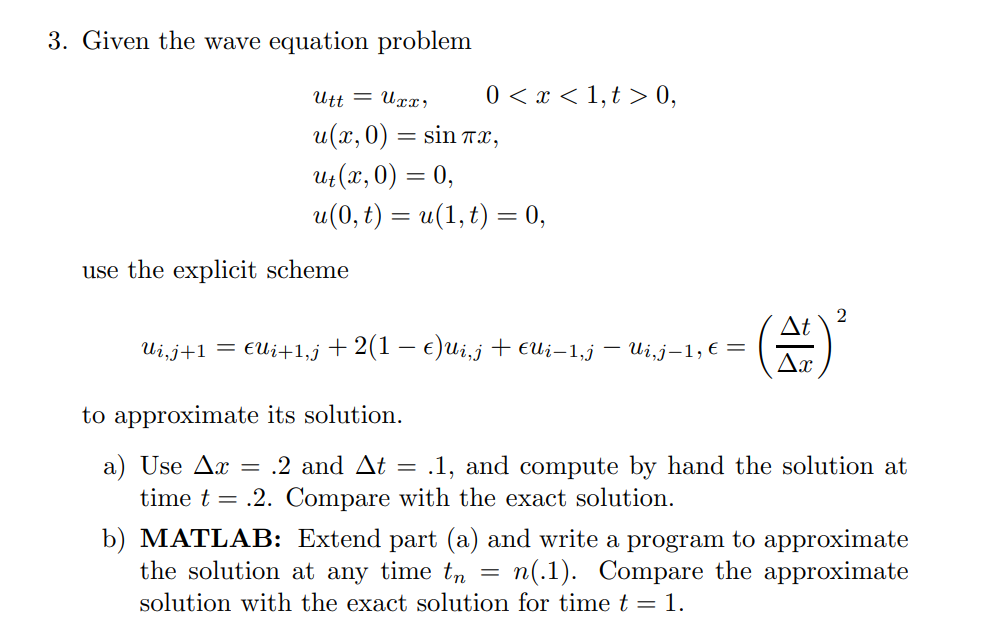 Given The Wave Equation