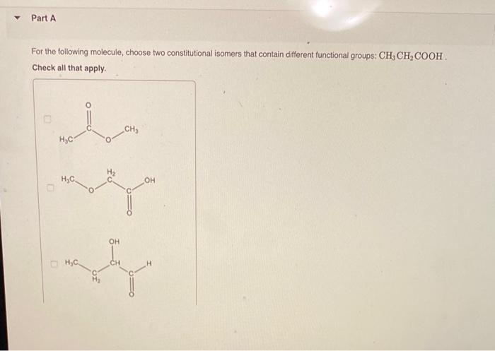 Solved For the following molecule, choose two constitutional | Chegg.com