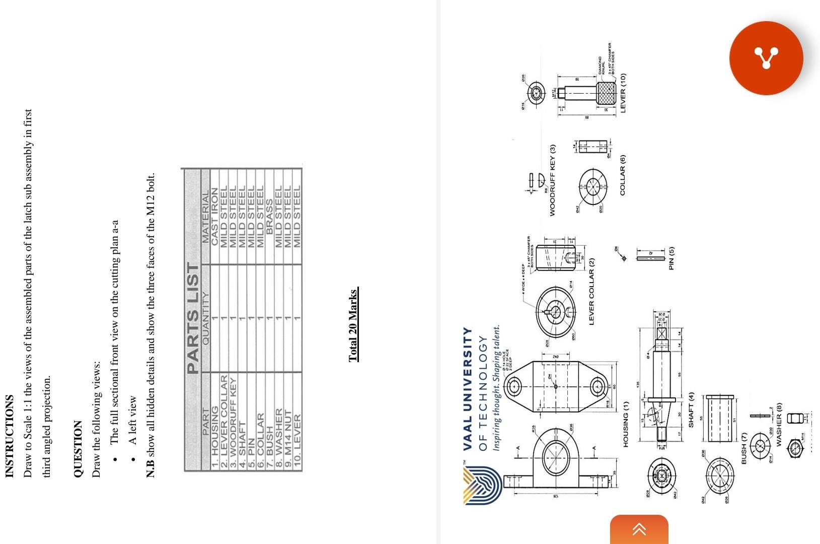 ^ 028 642 026 INSTRUCTIONS Draw to Scale 1:1 the | Chegg.com