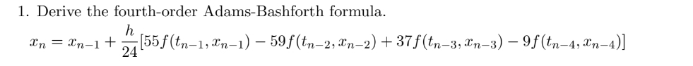 Solved Derive the fourth-order Adams-Bashforth | Chegg.com