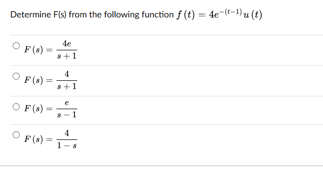 Solved Determine F S from The Following Function