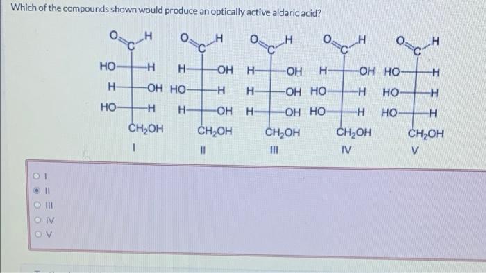 Solved Which of the compounds shown would produce an | Chegg.com