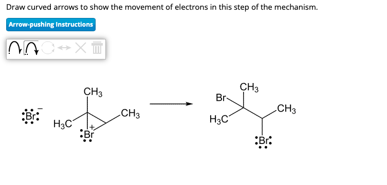 Solved Draw curved arrows to show the movement of electrons | Chegg.com