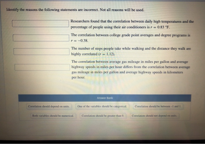 Solved Identify the reasons the following statements are | Chegg.com