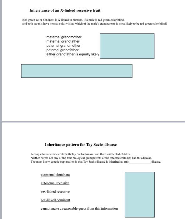 Solved Mode of inheritance? Mode of inheritance?Inheritance | Chegg.com