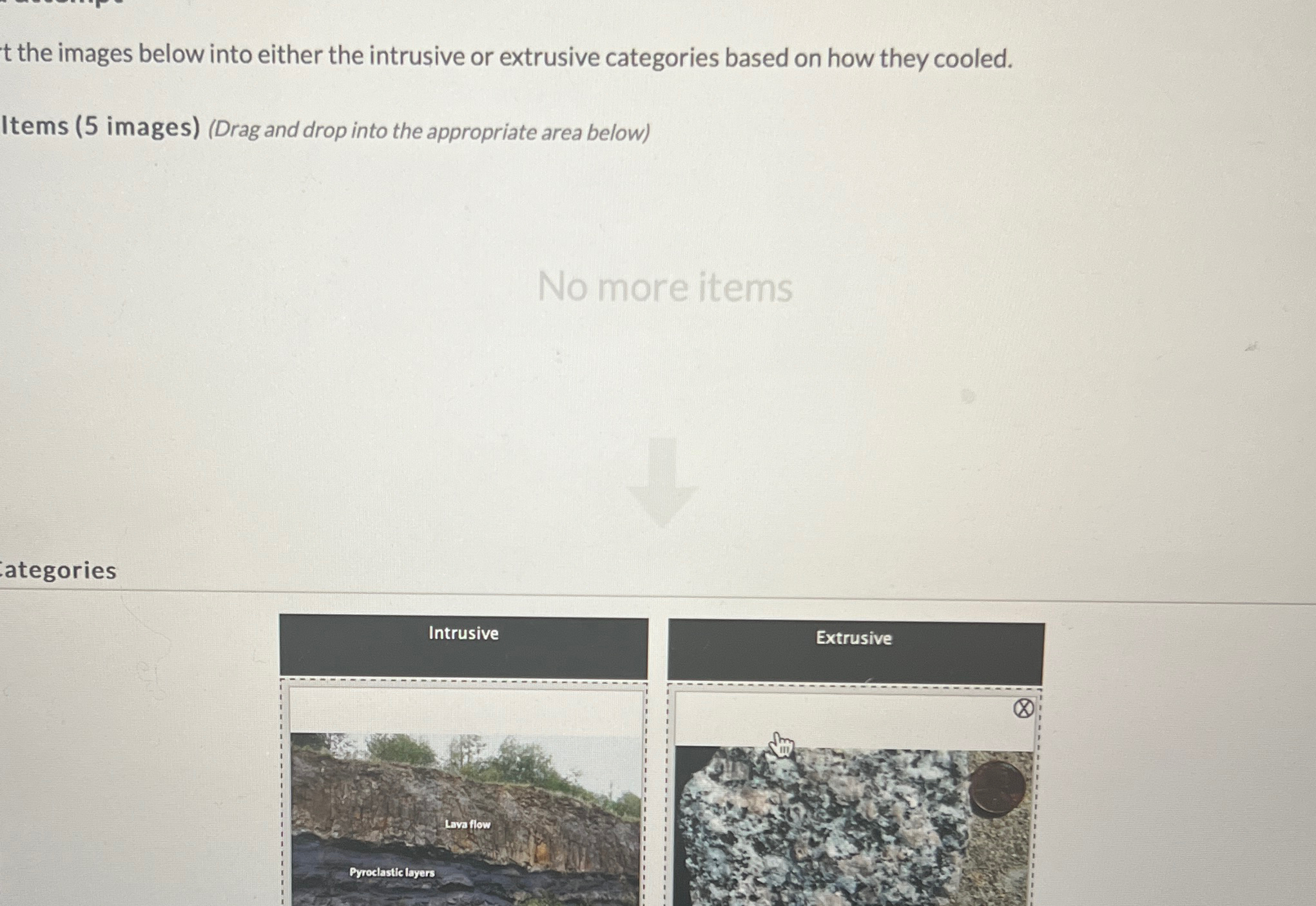 Solved t ﻿the images below into either the intrusive or | Chegg.com