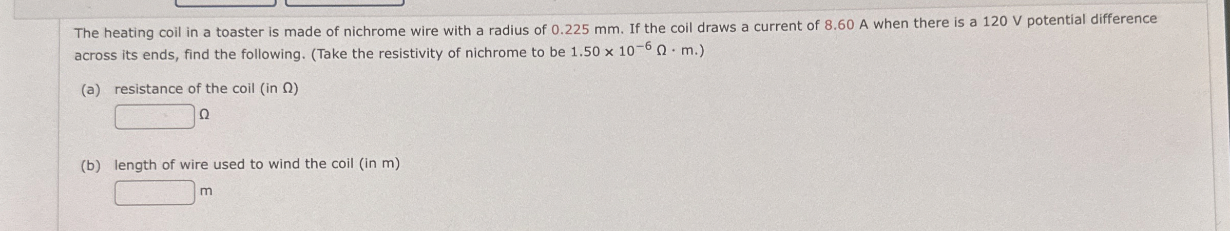 Solved The heating coil in a toaster is made of nichrome | Chegg.com