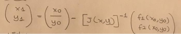 Solved solve this by using Newtons jacobian matrix method. | Chegg.com