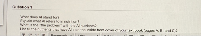 Solved Question 1 What does Al stand for? Explain what Al | Chegg.com