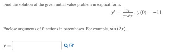 Solved Find the solution of the given initial value problem | Chegg.com