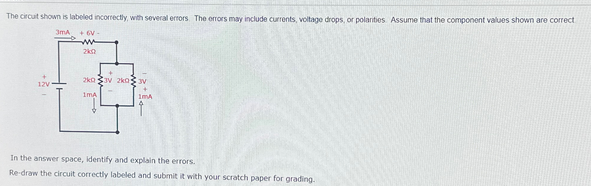 Solved The circuit shown is labeled incorrectly, with | Chegg.com