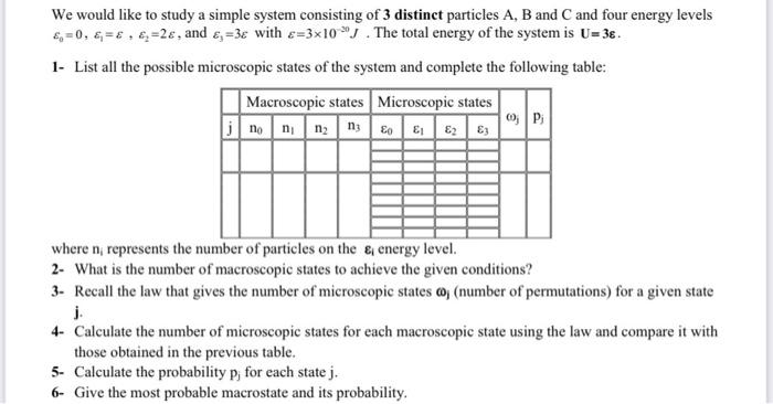 Solved We would like to study a simple system consisting of | Chegg.com