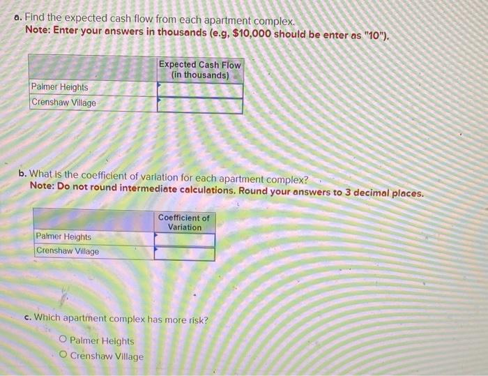 Solved Problem 13-18 (Algo) Coefficient of variation and | Chegg.com