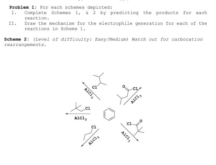 Solved Problem 1: For each schemes depicted: I. Complete | Chegg.com