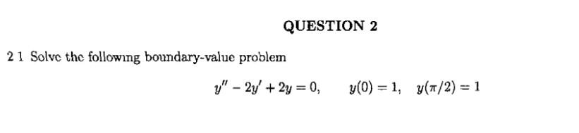 Solved 21 Solve the following boundary-value problem | Chegg.com