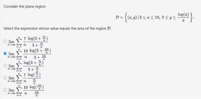 [Solved]: Consider the plane region [ mathcal{D}= left