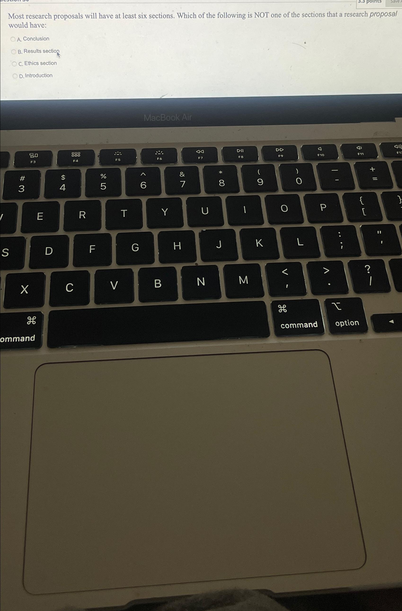 Solved Most research proposals will have at least six | Chegg.com