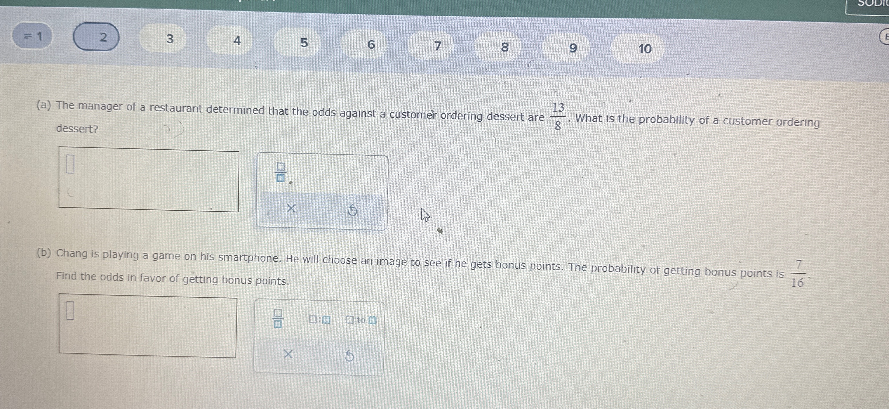 Solved =1345678910(a) ﻿The manager of a restaurant | Chegg.com