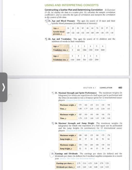 Solved USING AND INTERPRETING CONCEPTS Constructing a | Chegg.com