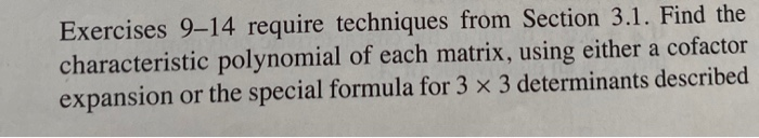 Solved Exercises 9-14 require techniques from Section 3.1. | Chegg.com