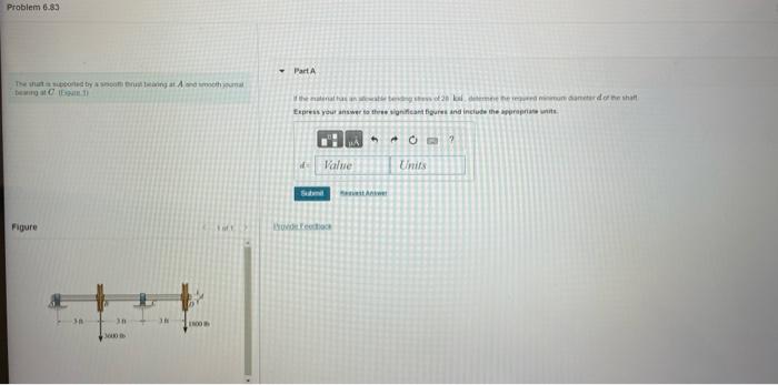 Solved Prablem 6.33 - Part AThe shaft is sypponied by a | Chegg.com Solved Prablem 6.33 - Part AThe shaft is sypponied by a | Chegg.com