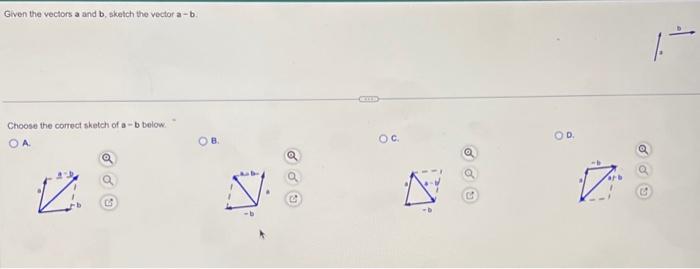Solved Given the vectors a and b, sketch the vector a−b. | Chegg.com