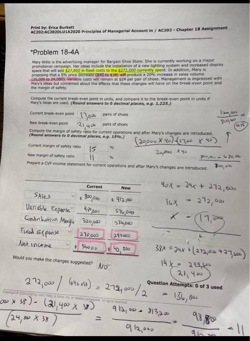 Solved Print by: Erica Burkett AC202:AC202DLU1A2020 | Chegg.com