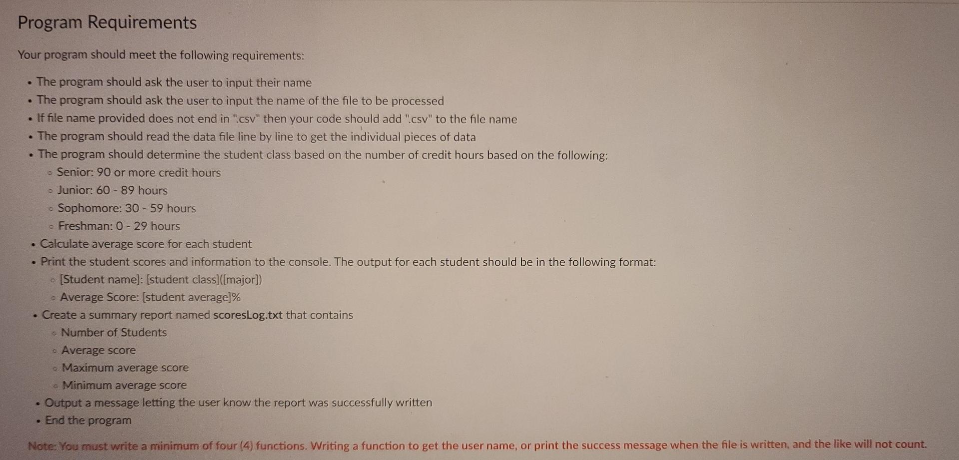 Solved Student Score Report Description: Create a C\# | Chegg.com