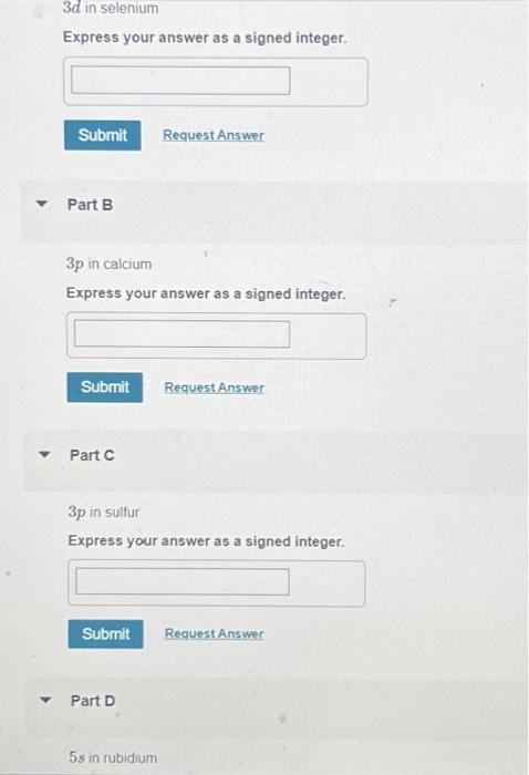 Solved 3d in selenium Express your answer as a signed | Chegg.com Solved 3d in selenium Express your answer as a signed | Chegg.com