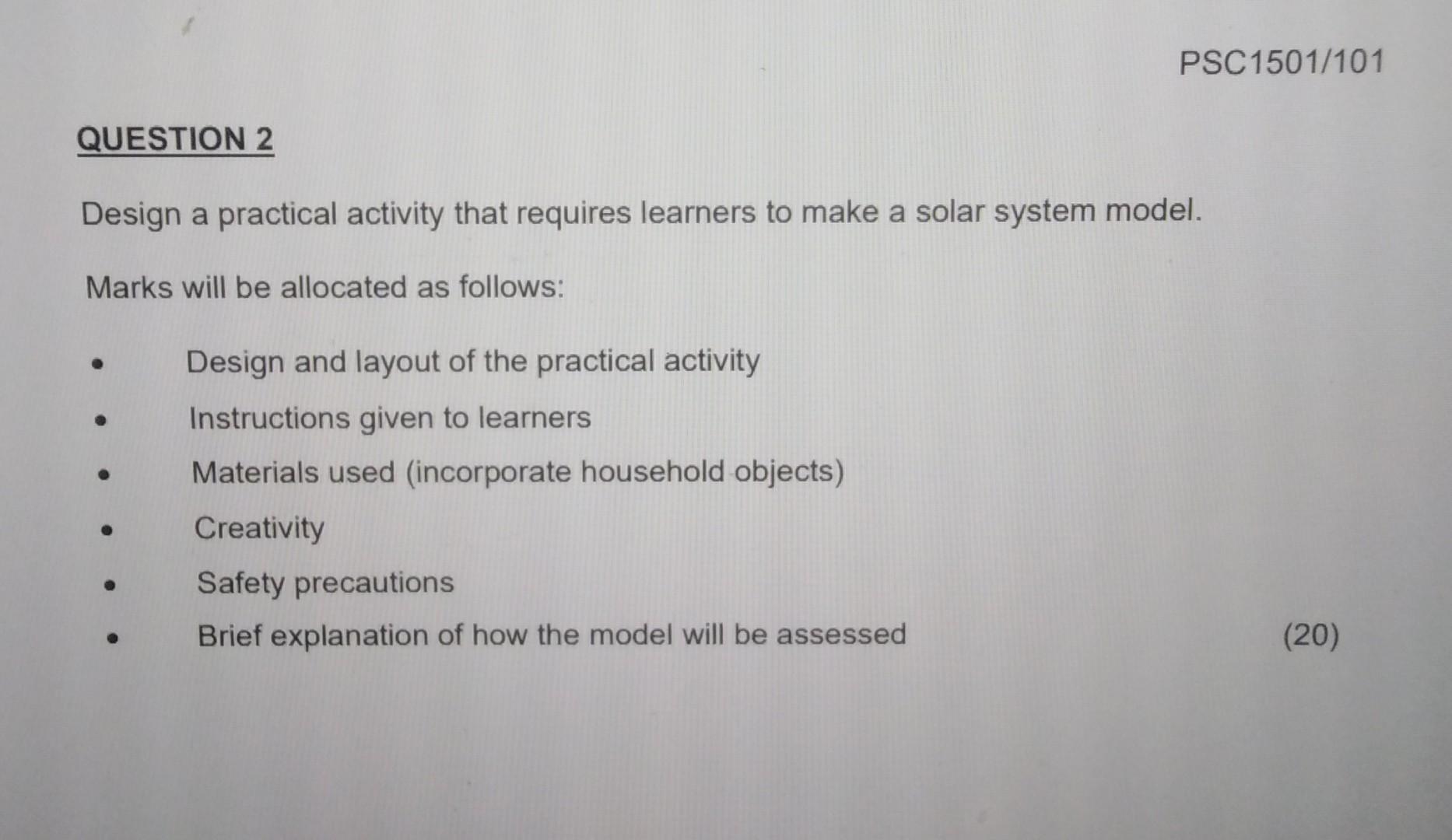 Solved Design a practical activity that requires learners to | Chegg.com