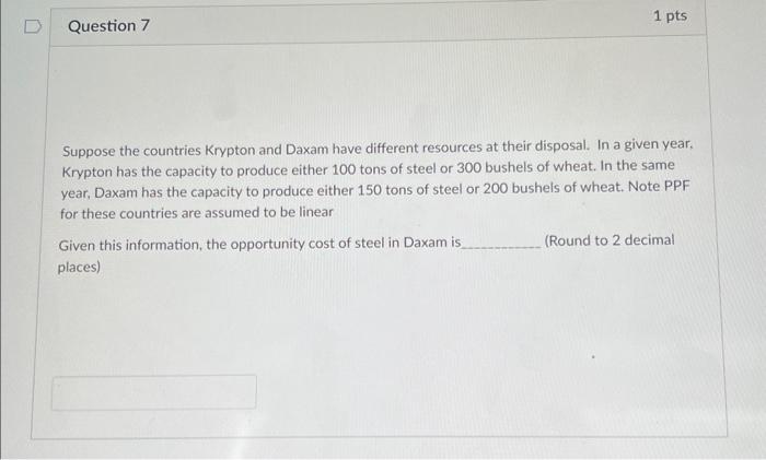 Solved Suppose the countries Krypton and Daxam have | Chegg.com