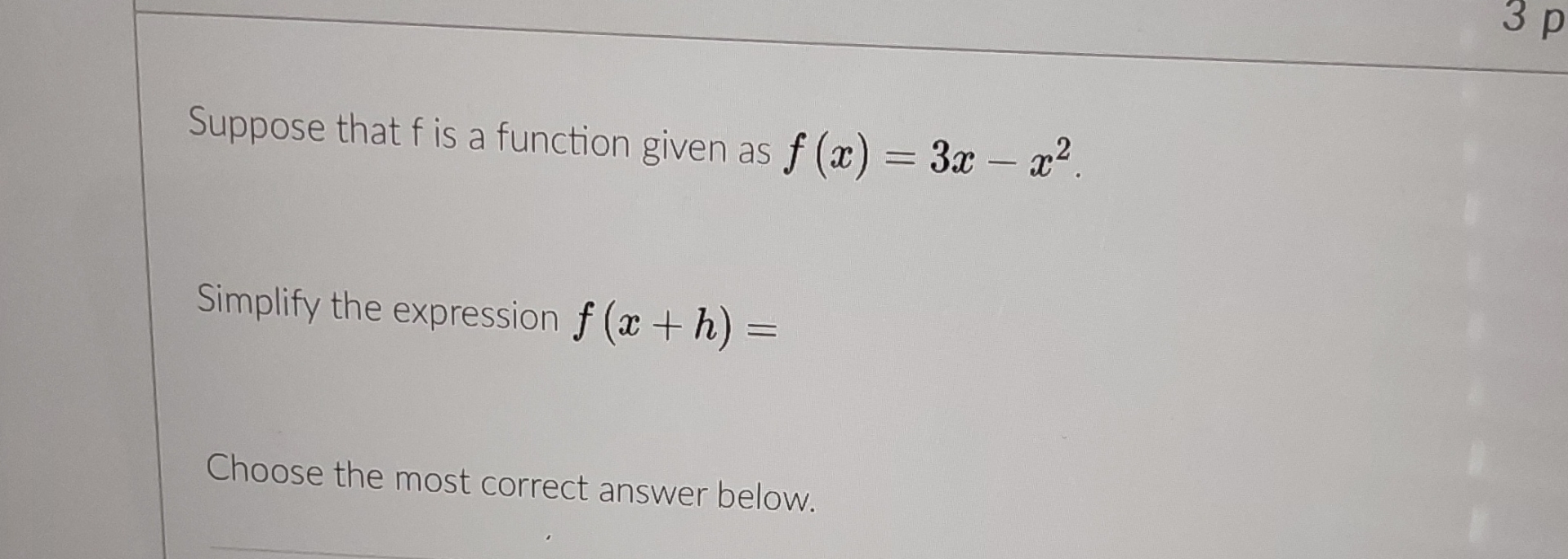 Solved Suppose that f ﻿is a function given as | Chegg.com