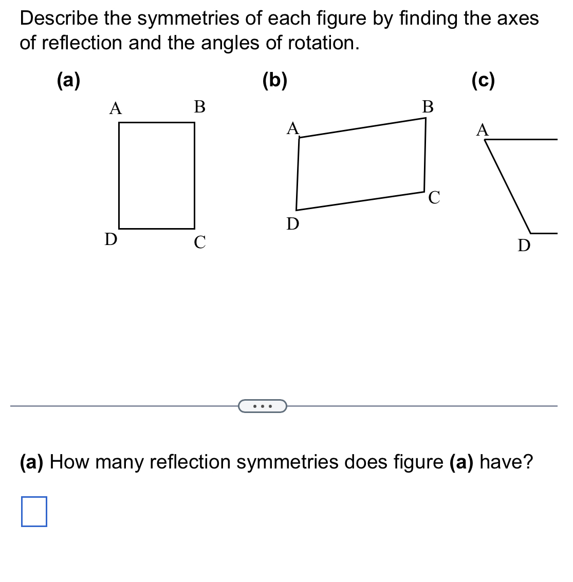 Solved Describe The Symmetries Of Each Figure By Finding The