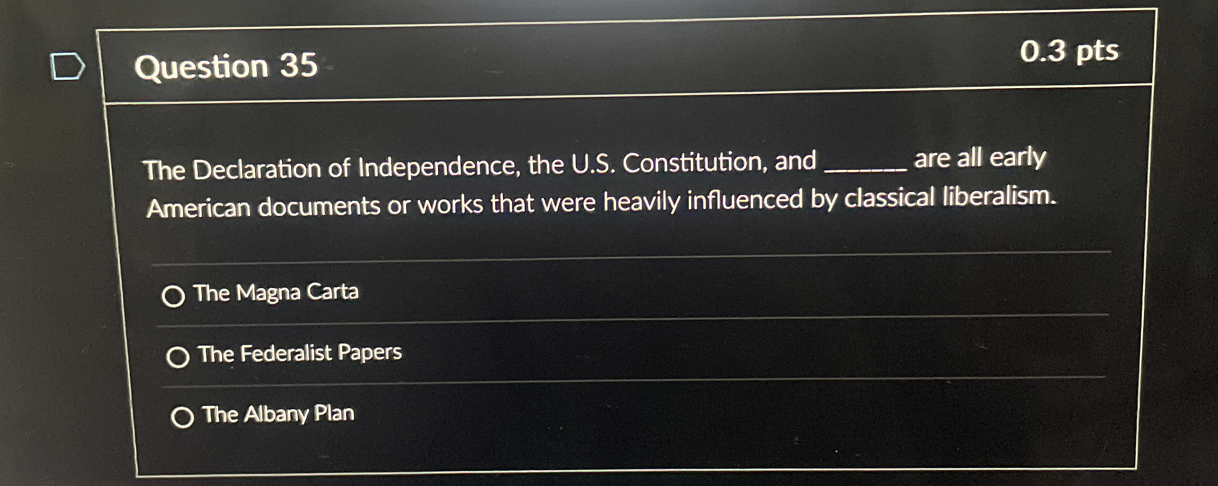 Solved Question 350.3 ﻿ptsThe Declaration of Independence, | Chegg.com