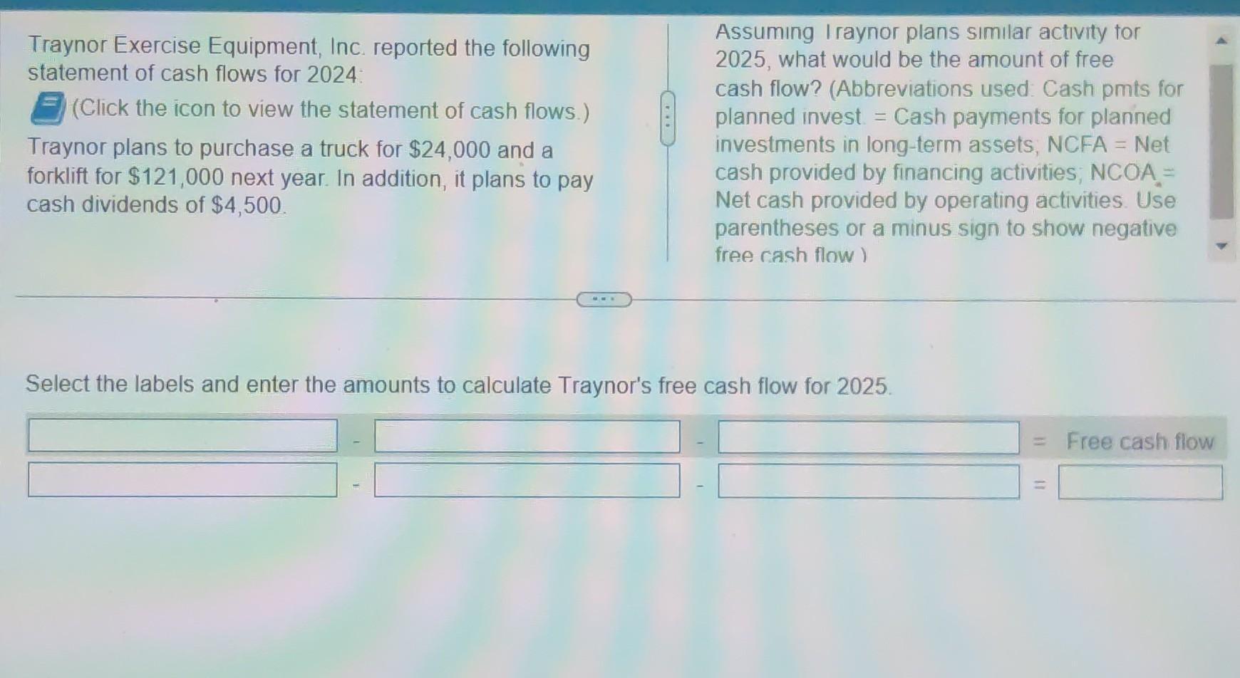 Solved Assuming I raynor plans similar activity tor Traynor | Chegg.com