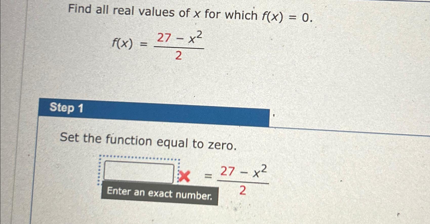 Solved Find all real values of x ﻿for which | Chegg.com
