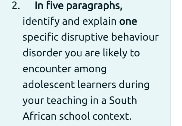 Solved In five paragraphs, identify and explain one specific | Chegg.com