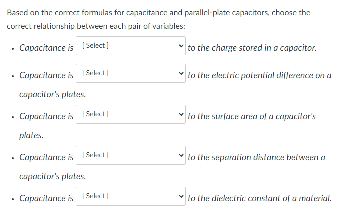 Solved Based on the correct formulas for capacitance and | Chegg.com