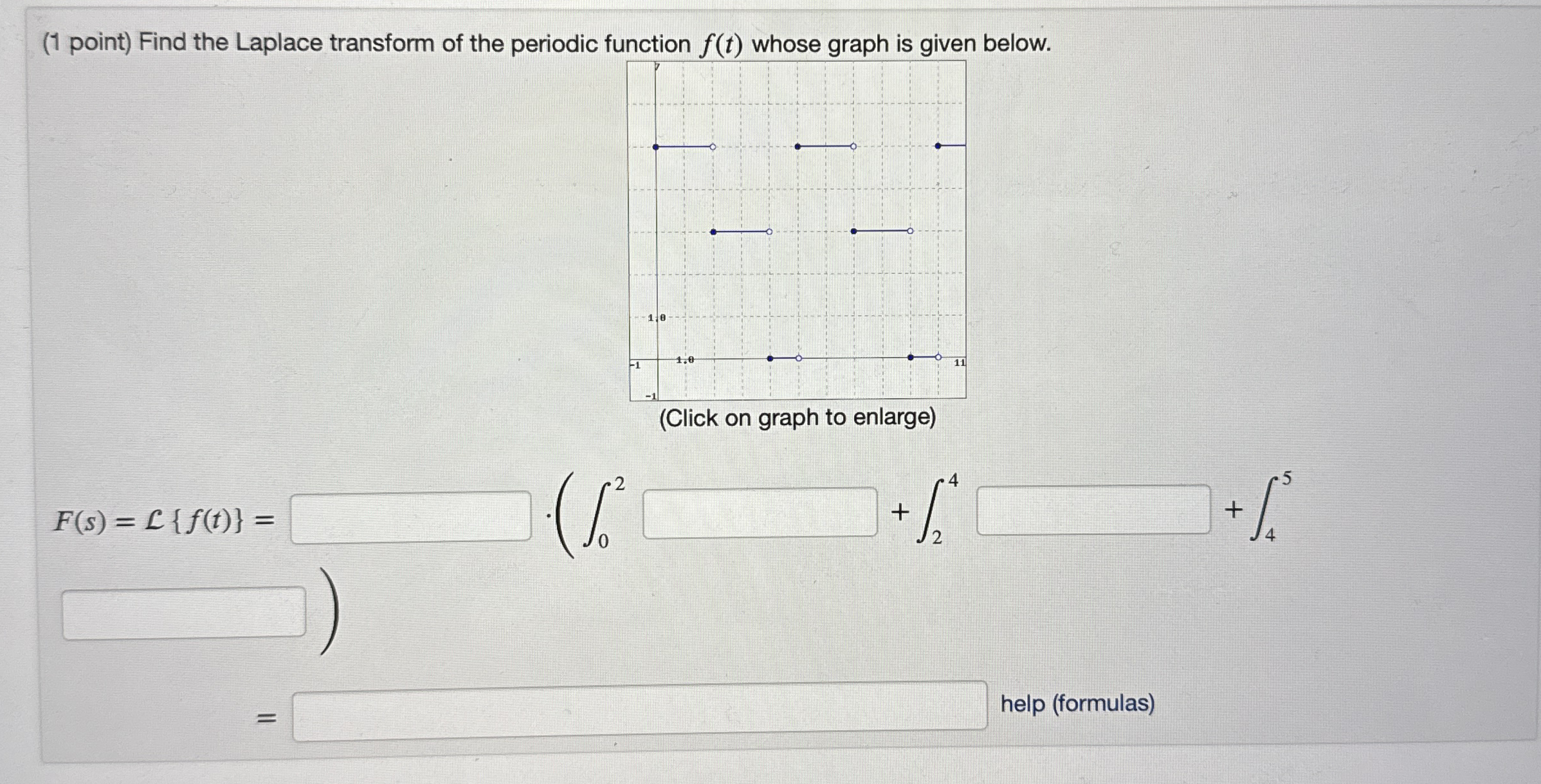 Solved by an EXPERT (1 ﻿point) ﻿Find the Laplace transform of the ...